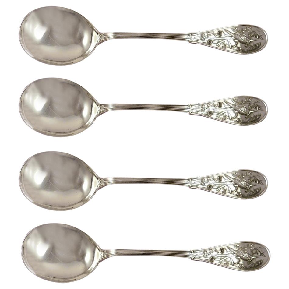 Japanese by Tiffany and Co Sterling Silver Gumbo Spoon 4-Piece Set ...