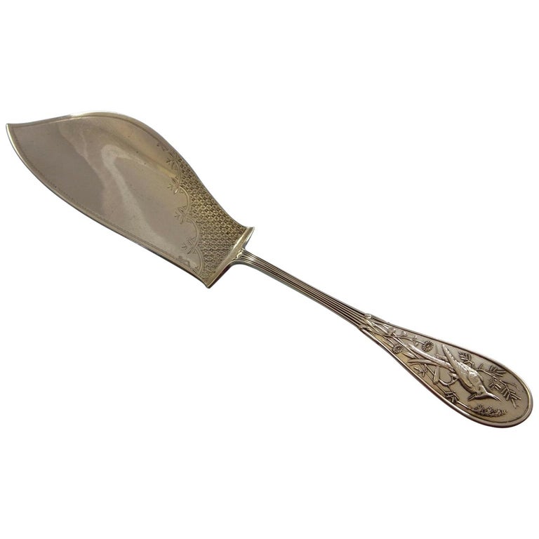 Japanese by Tiffany and Co. Sterling Silver Fish Server with Geometric ...