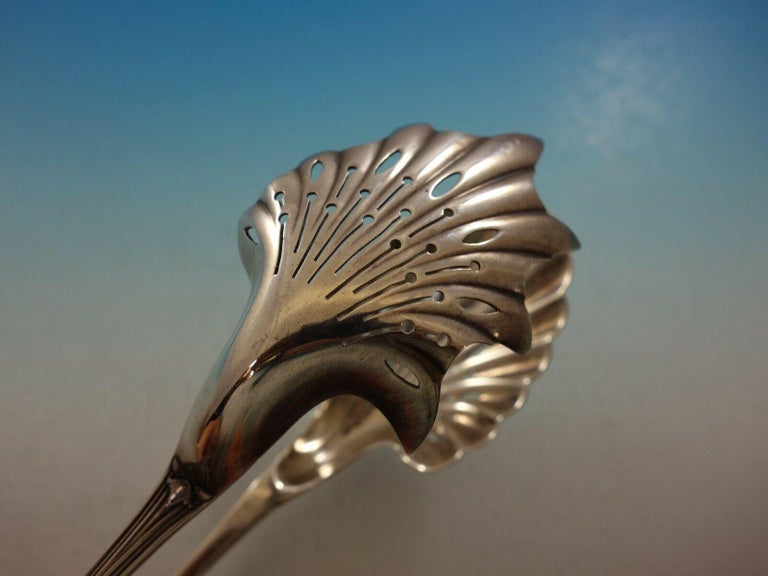 Japanese by Tiffany and Co. Sterling Silver Ice Tong Pierced Bowl and ...
