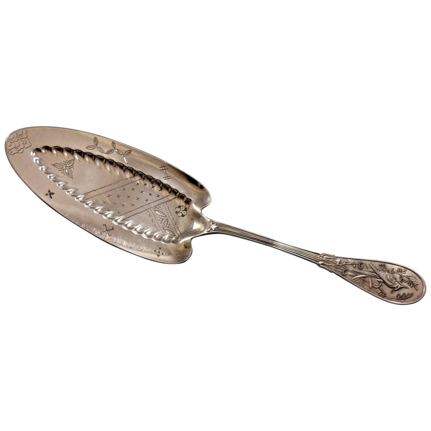 Gorham Sterling Silver Pie Server - Rare Bird's Nest Pattern - 1870 at ...