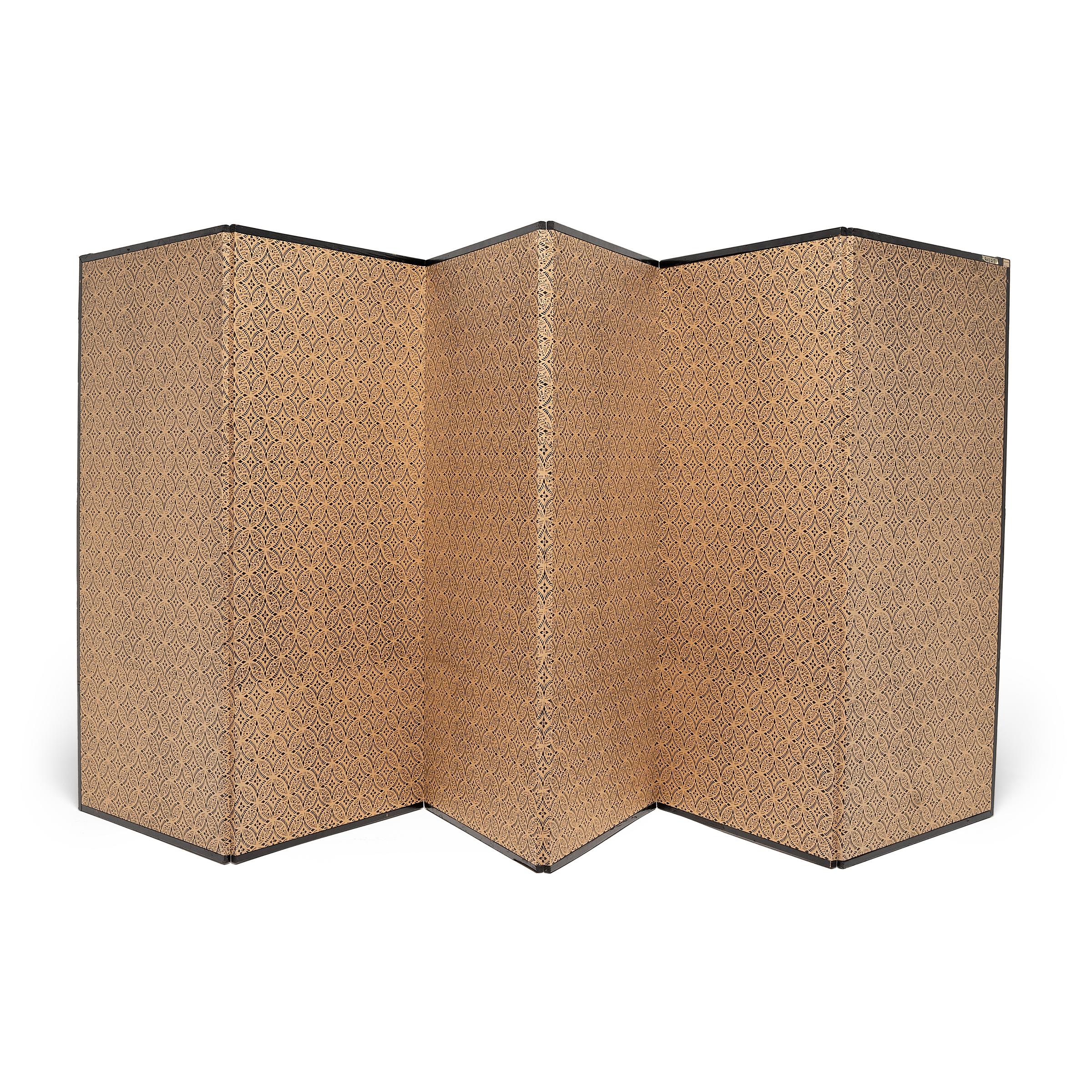 Japanese Byobu Screen with Silver Leaf Clouds, c. 1870 For Sale at 1stDibs