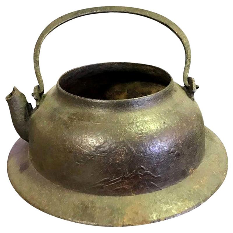 19th Century Japanese Iron Kettle at 1stDibs