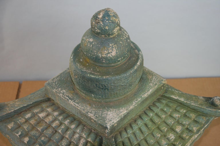 Japanese Large Cast Stone Path Marker Lighting Lantern For Sale at 1stDibs