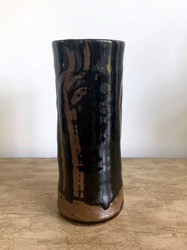 Japanese Ceramic Vase Mingei Style Hamada Shoji For Sale at 1stDibs
