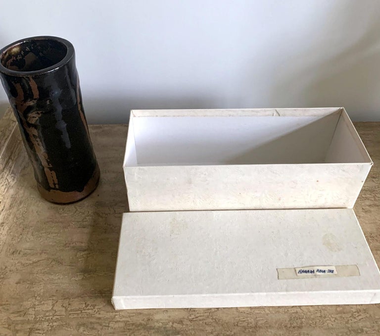 Japanese Ceramic Vase Mingei Style Hamada Shoji For Sale at 1stDibs