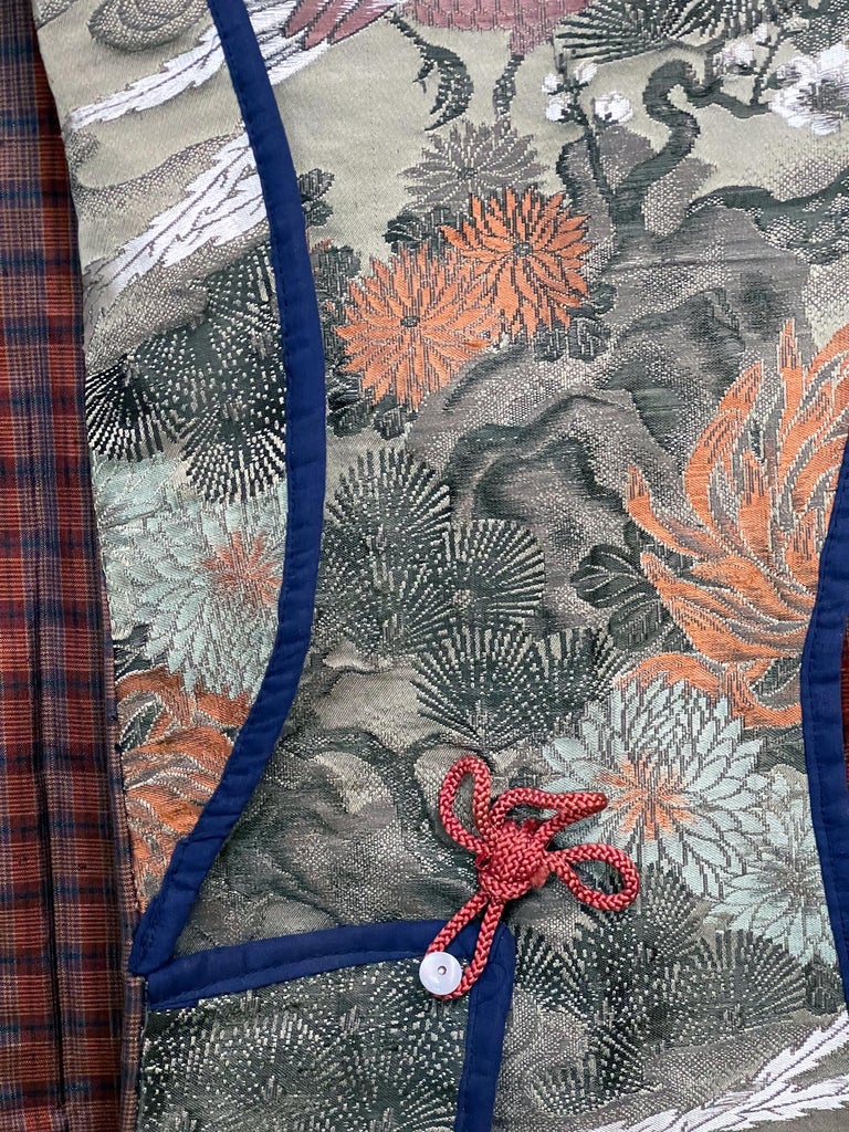 Japanese Ceremonial Brocade Jinbaori Vest Jacket For Sale at 1stDibs