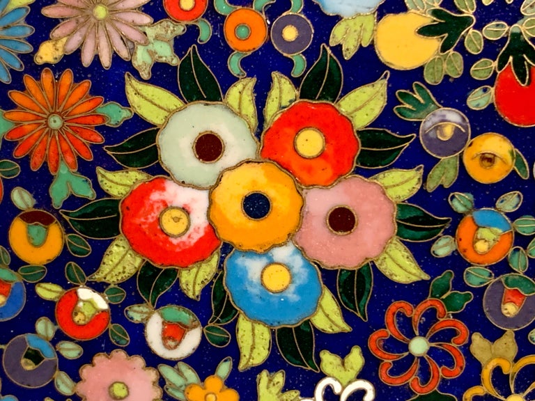 Japanese Cloisonne Millefleur Box by Inaba, Taisho Period, Japan at 1stDibs