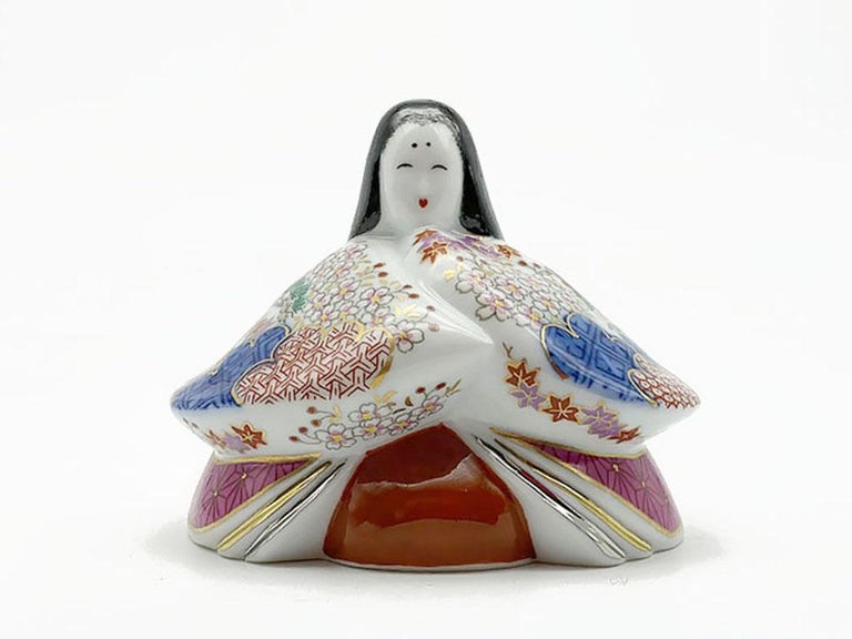Japanese Contemporary Blue Red Green Gold Girl's Festival Porcelain ...