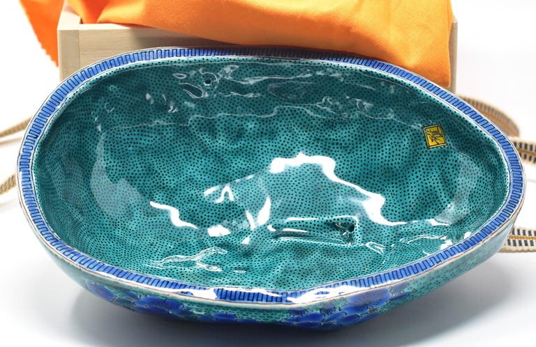 Green Blue Porcelain Mask by Japanese Master Artist For Sale at 1stDibs ...