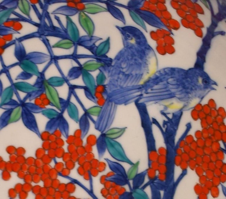 Contemporary Hand-Painted Porcelain Washbasin by Japanese Master Artist ...