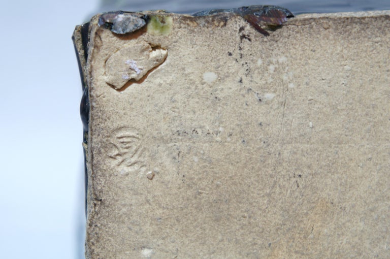 Japanese Dark Green Ceramic Oribe Ware Vase with Handle, 1970s at 1stDibs