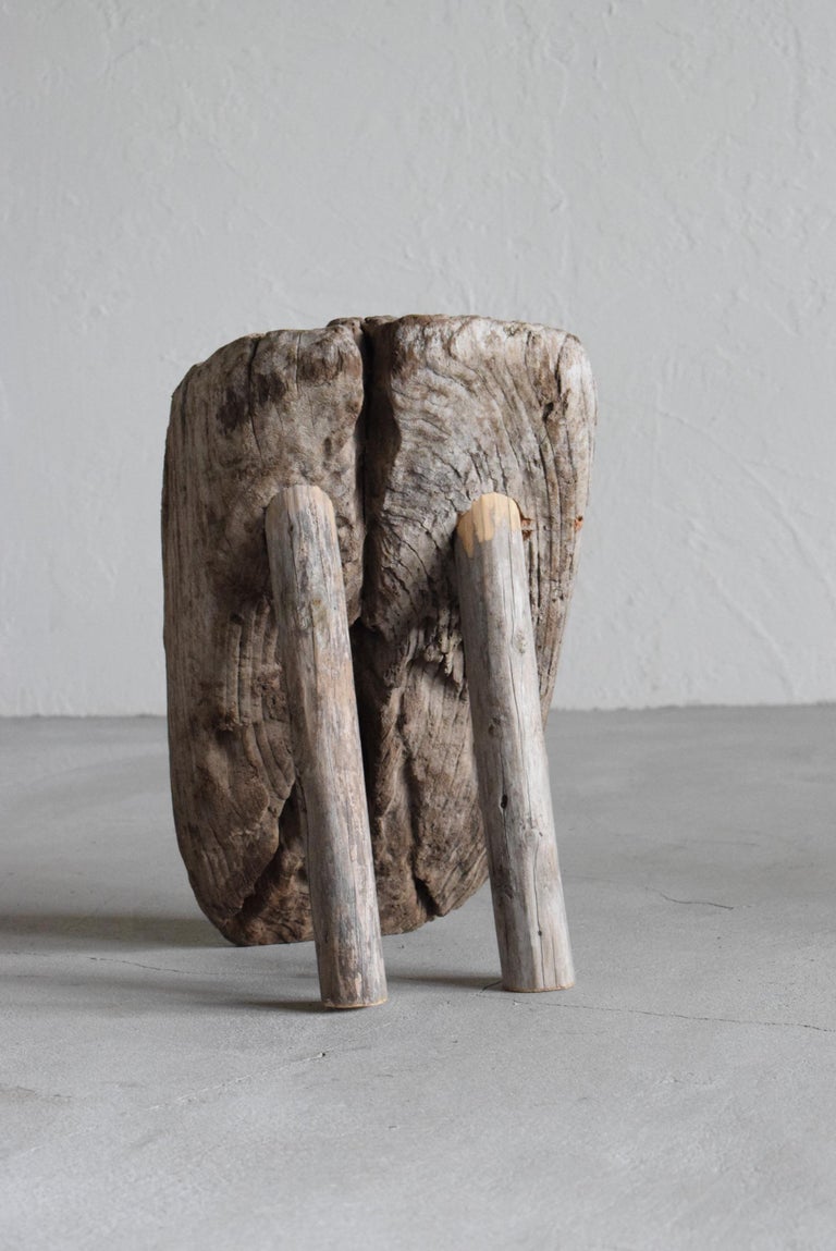 Japanese Driftwood Stool / Wabisabi Stool For Sale at 1stDibs