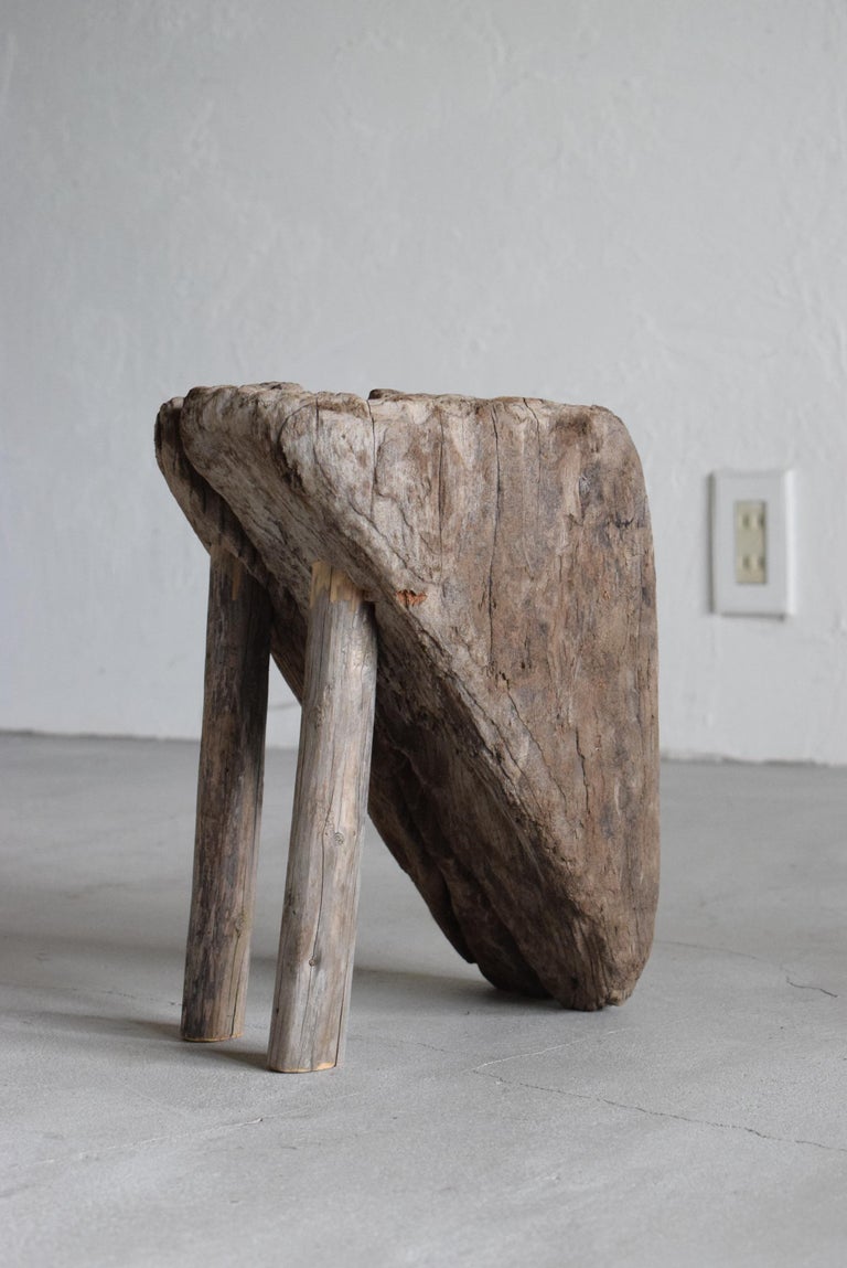 Japanese Driftwood Stool / Wabisabi Stool For Sale at 1stDibs