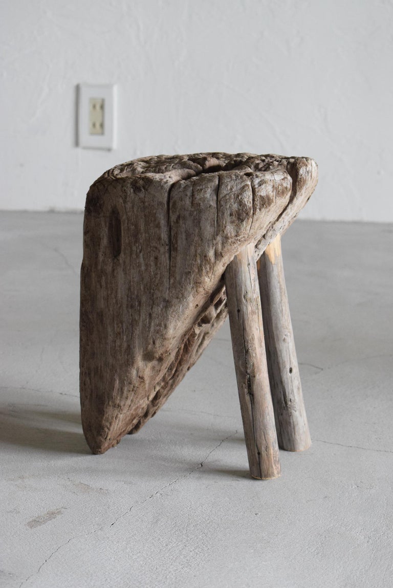 Japanese Driftwood Stool / Wabisabi Stool For Sale at 1stDibs