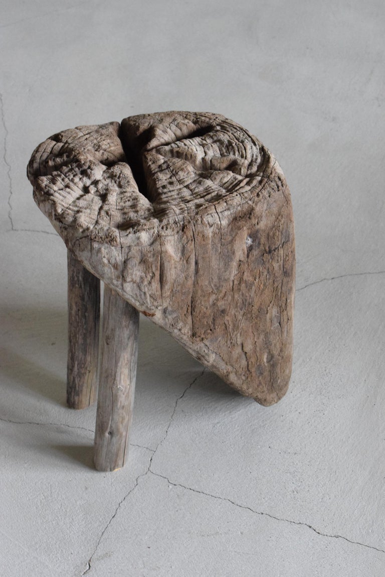 Japanese Driftwood Stool / Wabisabi Stool For Sale at 1stDibs
