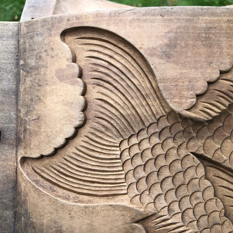 Japanese Early Antique Cherrywood "Fish" Mold, Rare Collectible, 19th ...