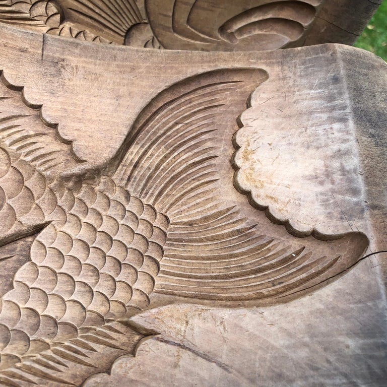 Japanese Early Antique Cherrywood "Fish" Mold, Rare Collectible, 19th ...
