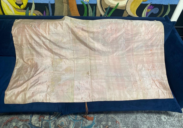 Japanese Edo Buddhist Monk Priest 7 Column Silk Brocade Kesa Ceremonial ...