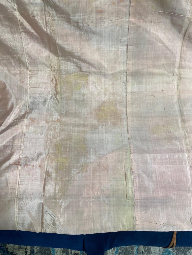 Japanese Edo Buddhist Monk Priest 7 Column Silk Brocade Kesa Ceremonial ...