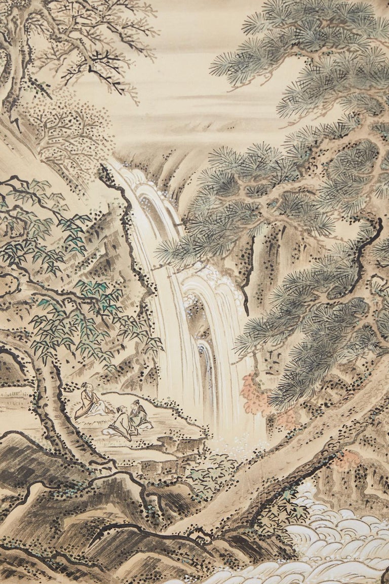 Japanese Edo Four-Panel Screen Hangzhou Autumn Landscape at 1stDibs