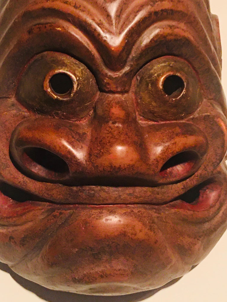 Japanese Edo Noh Mask of Obeshimi For Sale at 1stDibs
