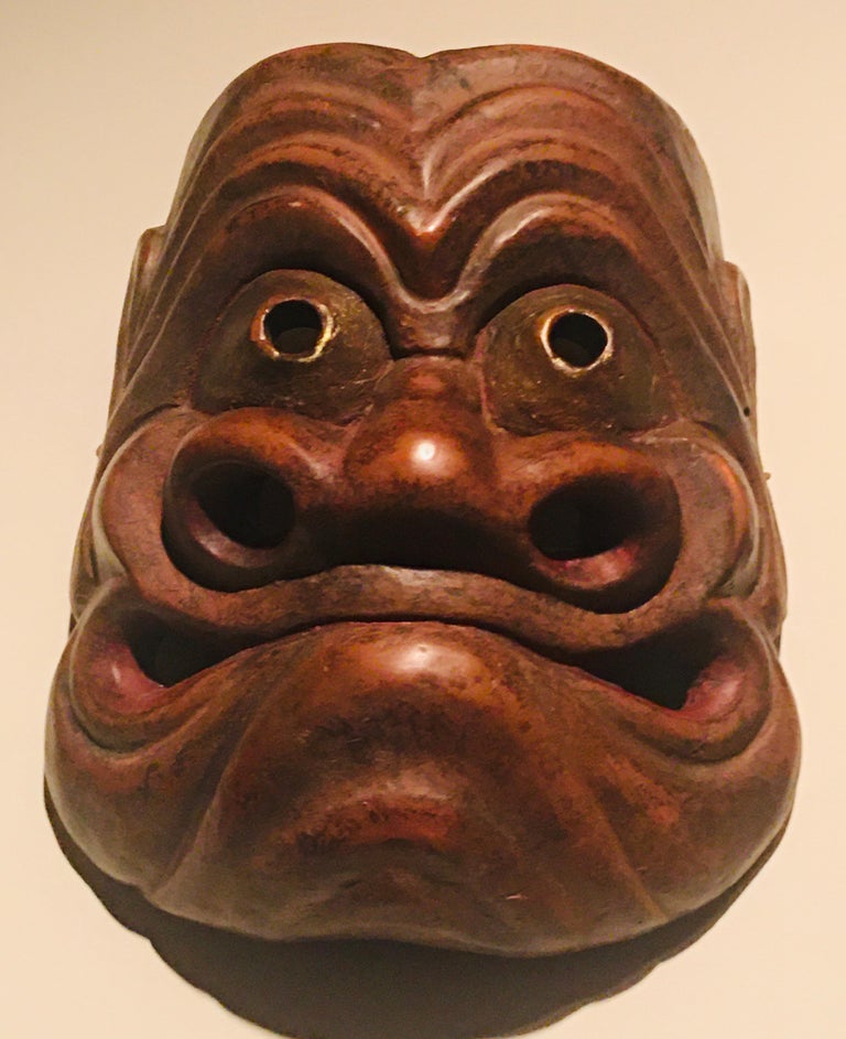 Japanese Edo Noh Mask of Obeshimi For Sale at 1stDibs