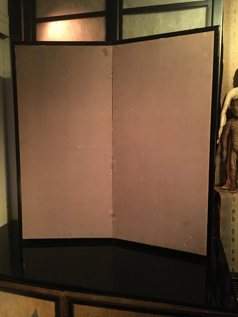 Japanese Edo Painted Screen with Imperial Court Scenes For Sale at 1stDibs