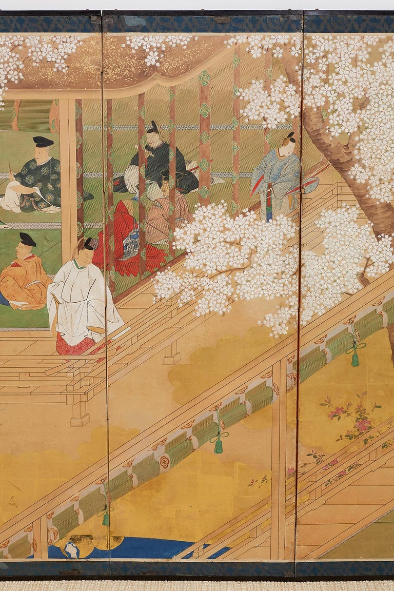 Japanese Edo Period Kano School Six Panel Screen at 1stDibs