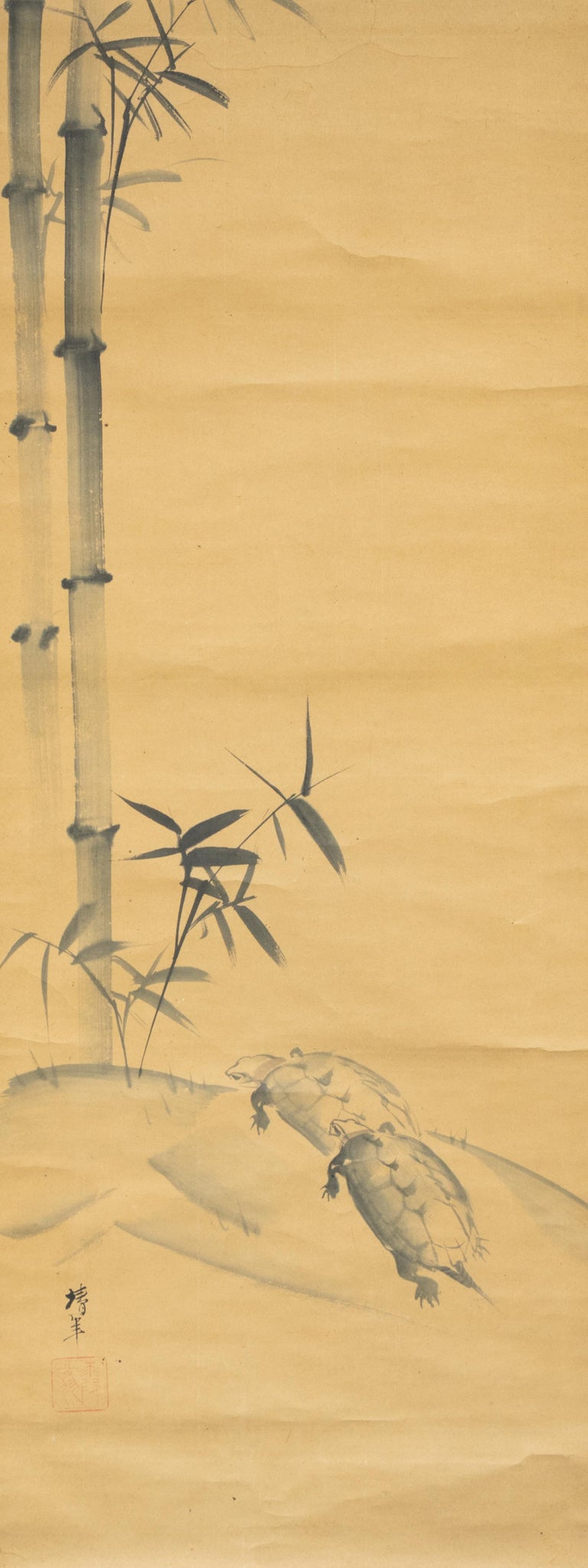 Japanese Edo Period Painting Scroll Ônishi Chinnen '1792 - 1851' Artist ...
