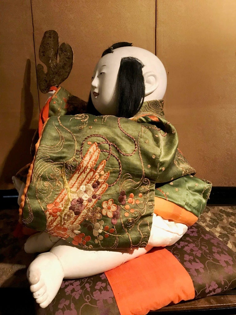 Japanese Late Edo Period Seated Imperial Gosho Ningyo Doll For Sale at ...