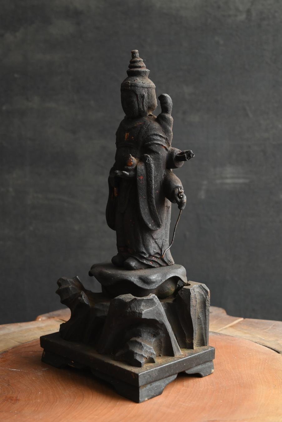 Japanese Edo period wooden Buddha statue / [Benzaiten] / Wabi-sabi ...