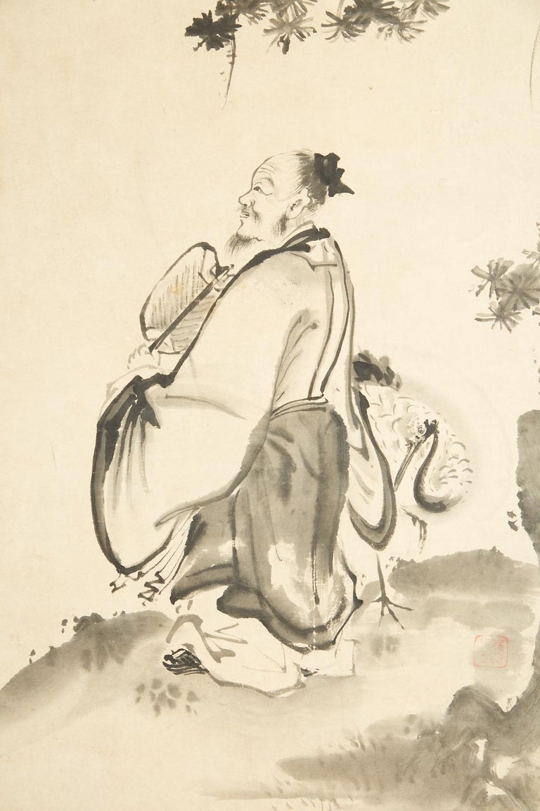 Japanese Edo Six-Panel Haboku Landscapes of Seasons For Sale at 1stDibs ...