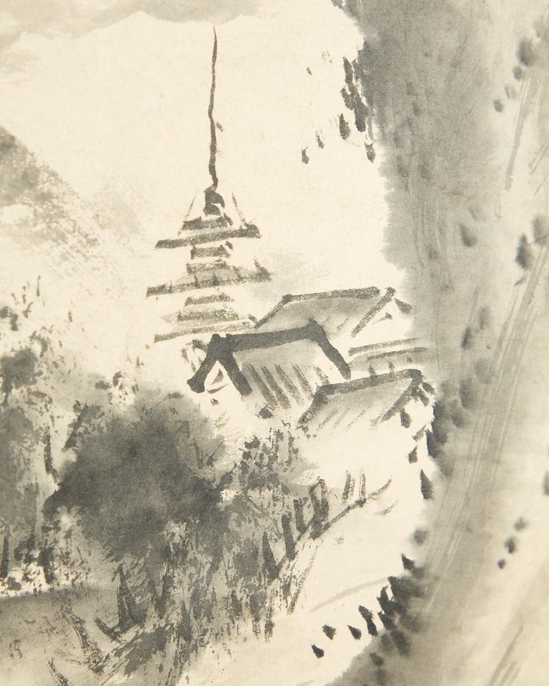 Japanese Edo Six-Panel Haboku Landscapes of Seasons For Sale at 1stDibs ...