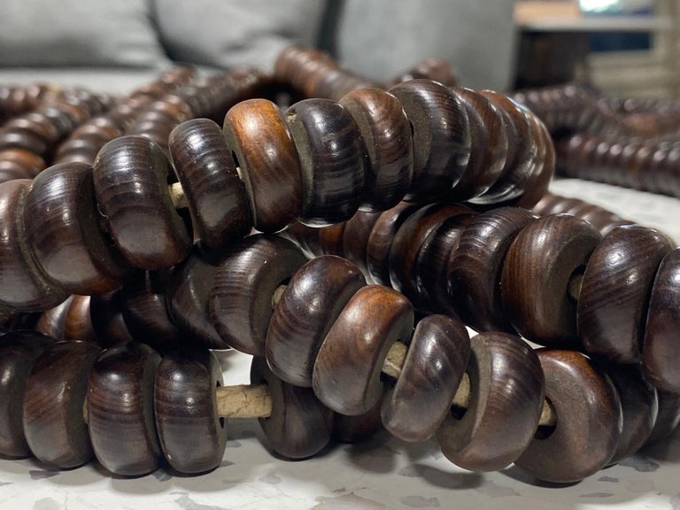 Japanese Edo Temple Shrine Buddhist Monk Juzu Prayer Beads Mala Rosary ...