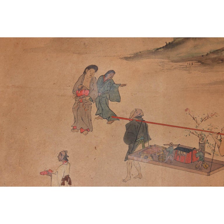 Japanese Emaki with Kago at 1stDibs