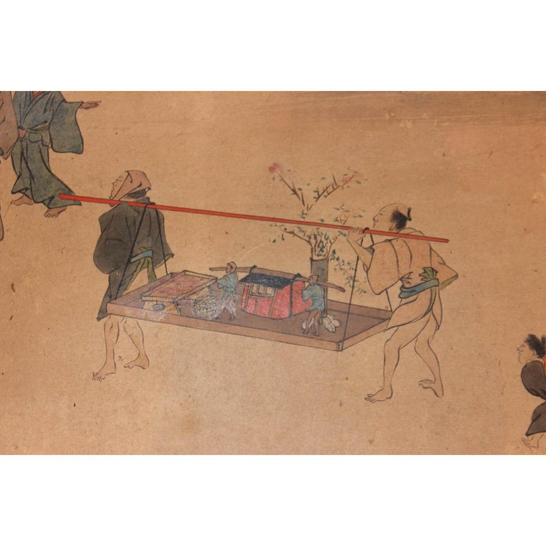 Japanese Emaki with Kago at 1stDibs