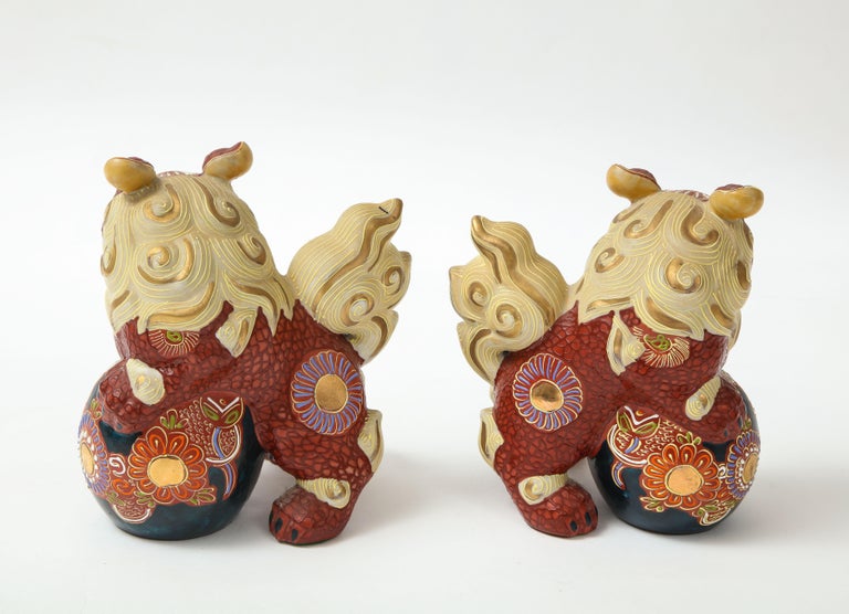 Japanese Export Porcelain Foo Dogs For Sale at 1stDibs