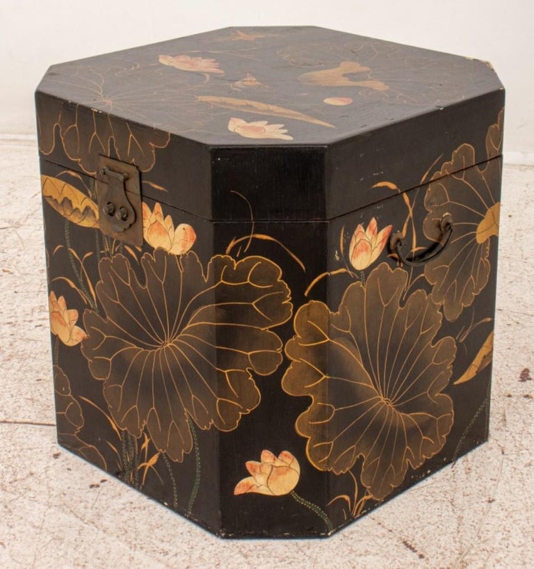 Japanese Faux Lacquer Storage Box For Sale at 1stDibs
