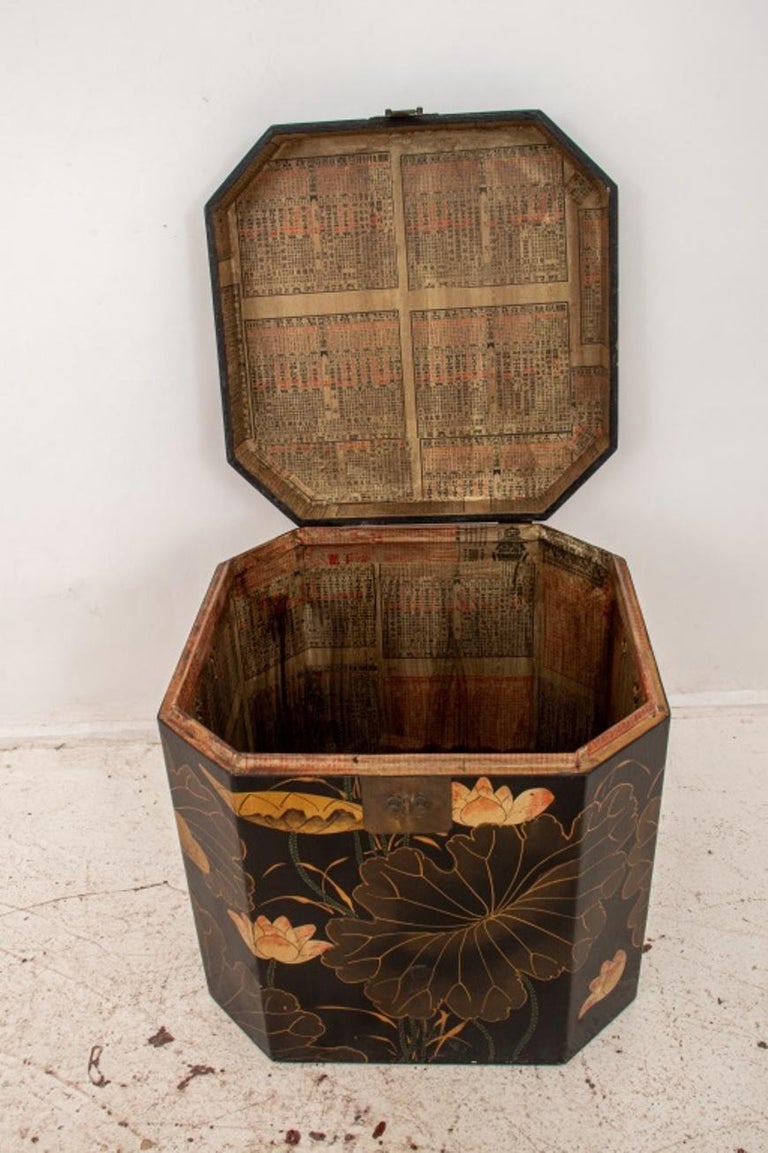 Japanese Faux Lacquer Storage Box For Sale at 1stDibs