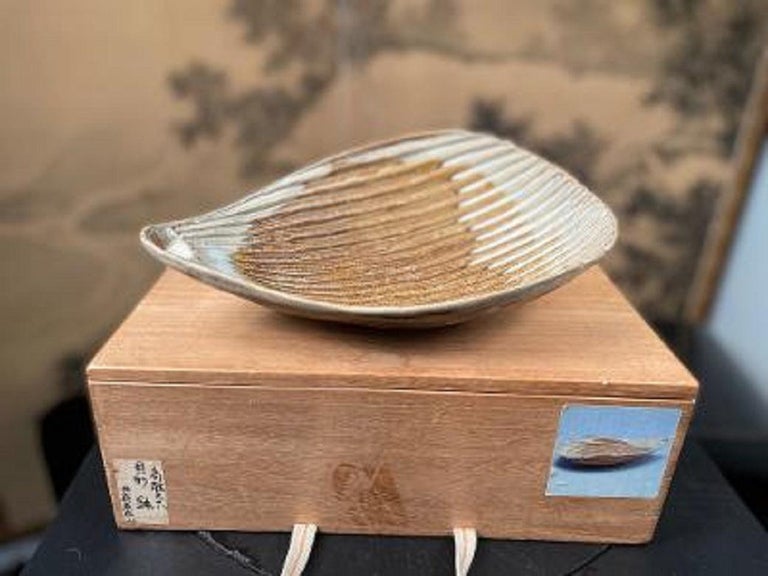 Japanese Fine Antique Hand Painted "Sea Shell" Bowl, Signed Box at 1stDibs