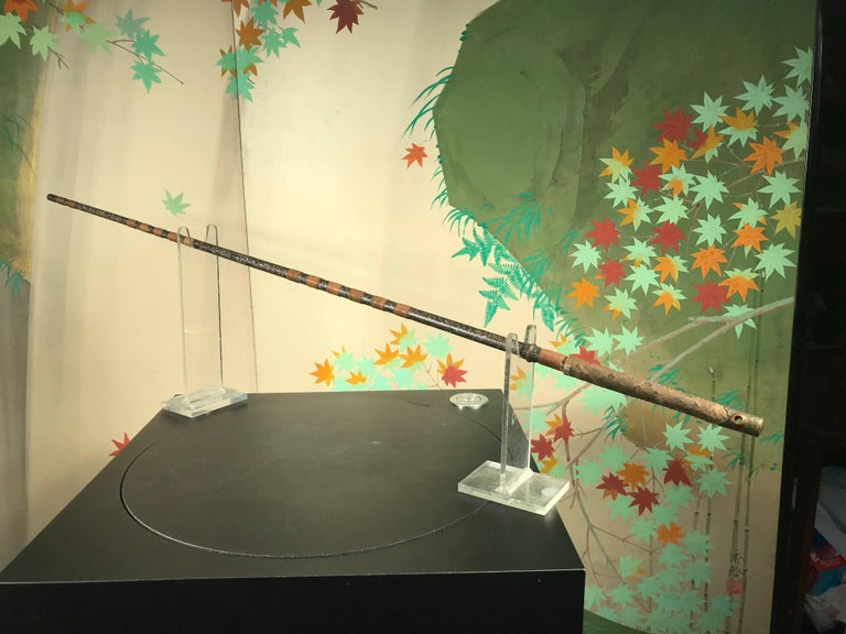 Japanese Fine Antique Samurai Horse Riding Crop, Mother Pearl, Bronze ...