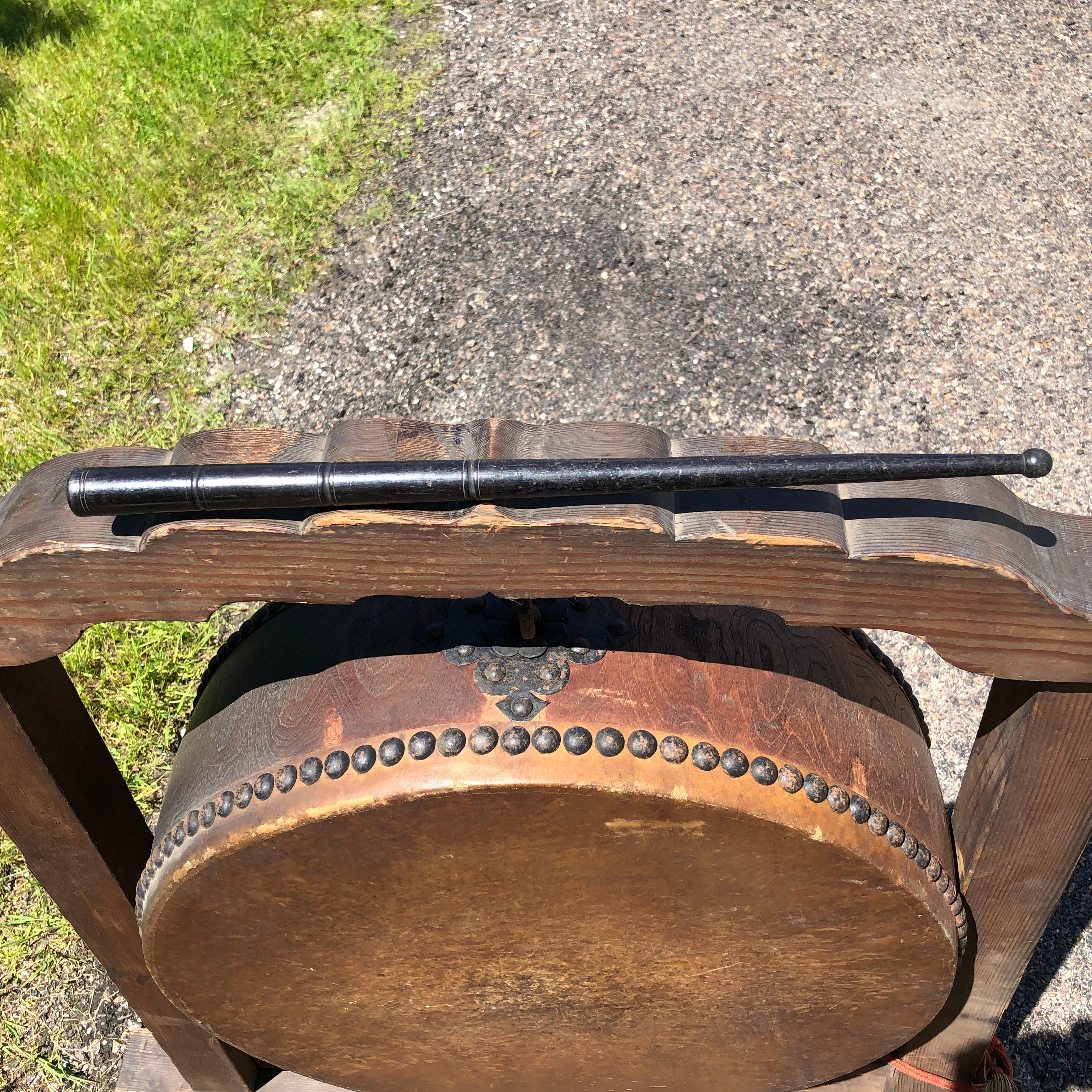 Japanese Fine Gong Drum On Stand, 19th Century Immediately Playable at ...