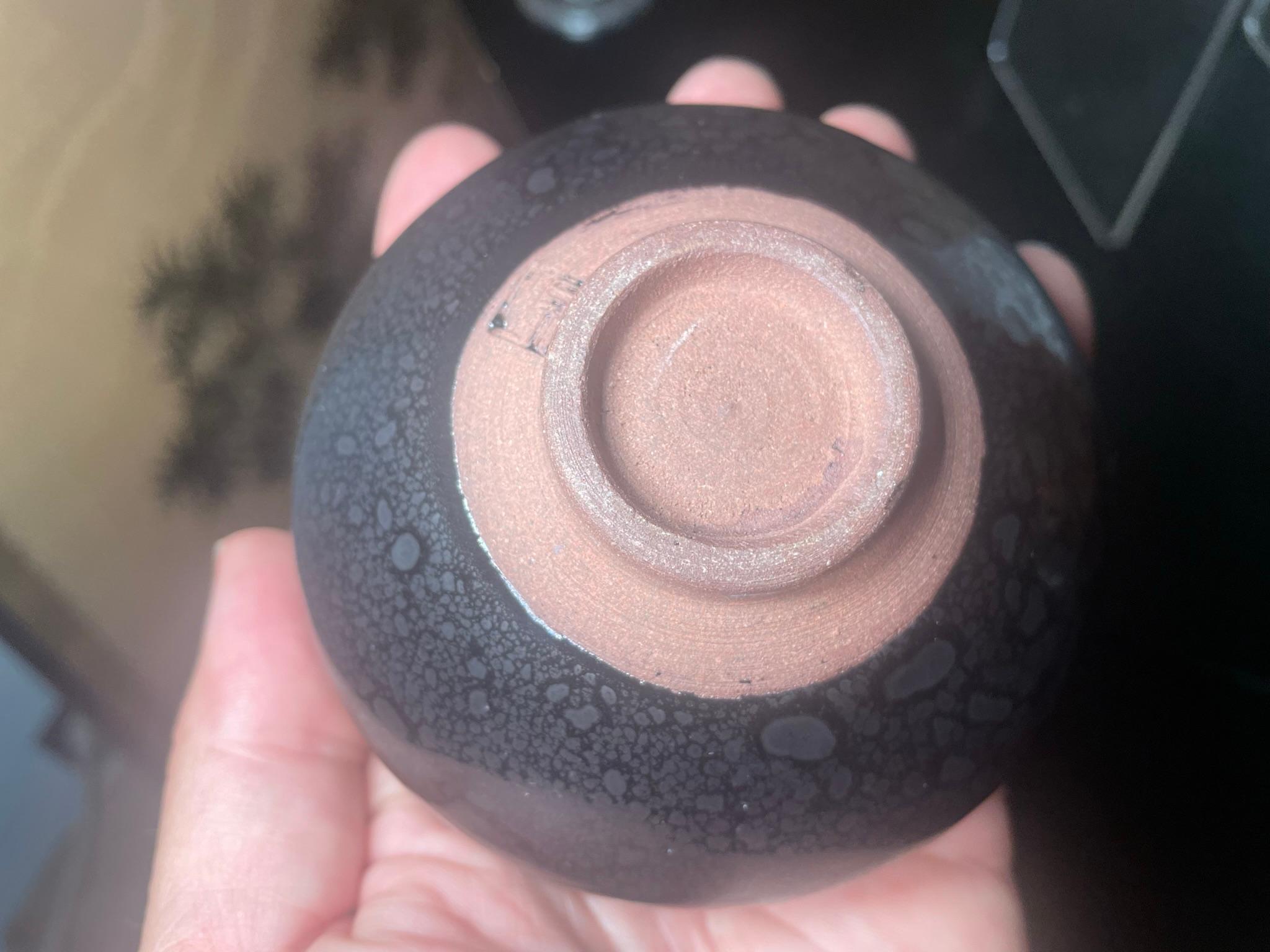 Japanese Fine Jet Black Tenmoku Tea Bowl, Hand-Built and Hand Glazed ...