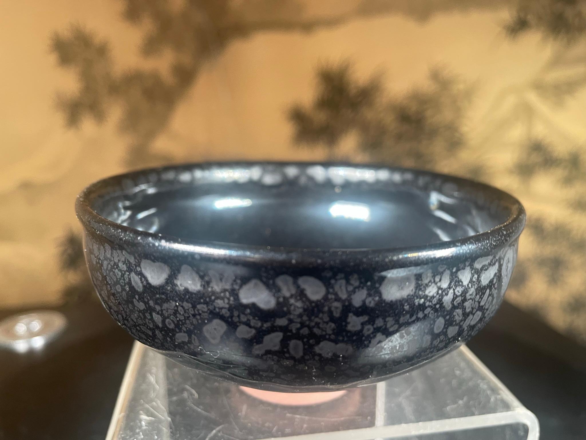 Japanese Fine Jet Black Tenmoku Tea Bowl, Hand-Built and Hand Glazed ...