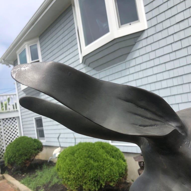 Japanese Fine Massive Bronze Rabbit Usagi at 1stDibs