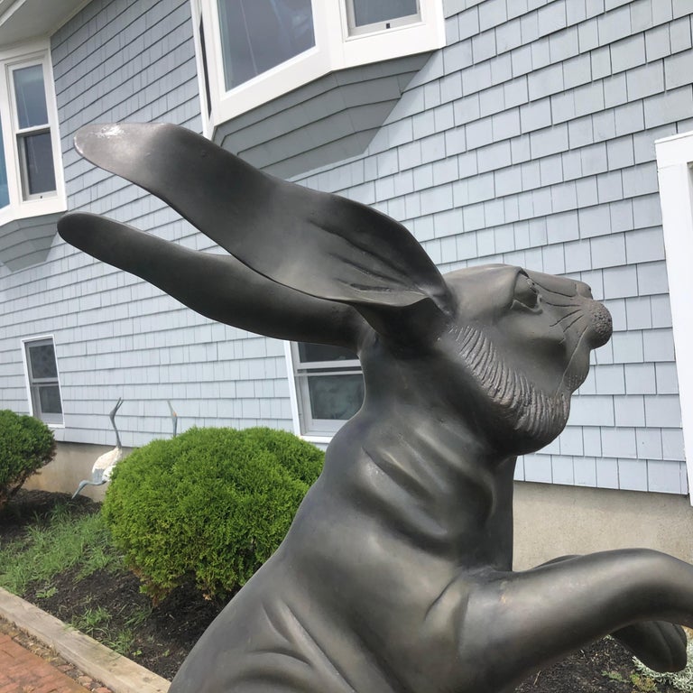 Japanese Fine Massive Bronze Rabbit Usagi at 1stDibs