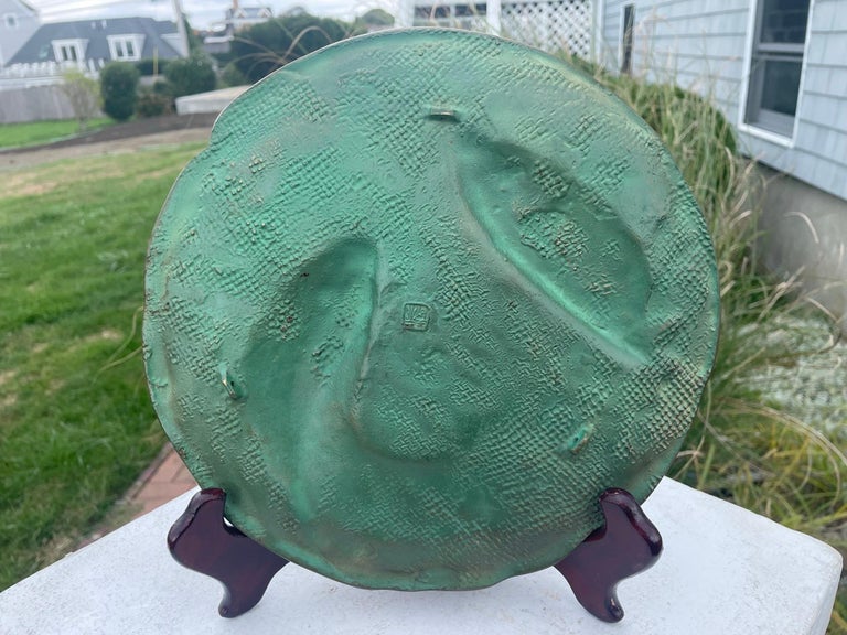 Japanese Fine Old Playful Koi Fish Bronze Plaque Signed by Famous ...