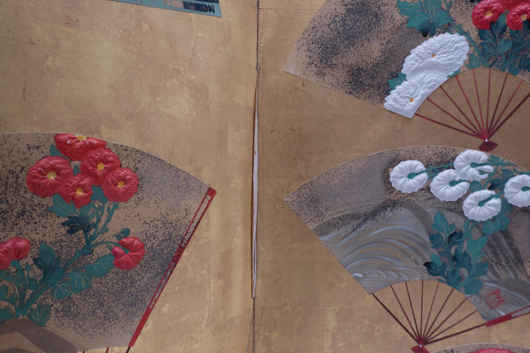 Biombo japonés, madera y papel, 1900 en venta en 1stDibs