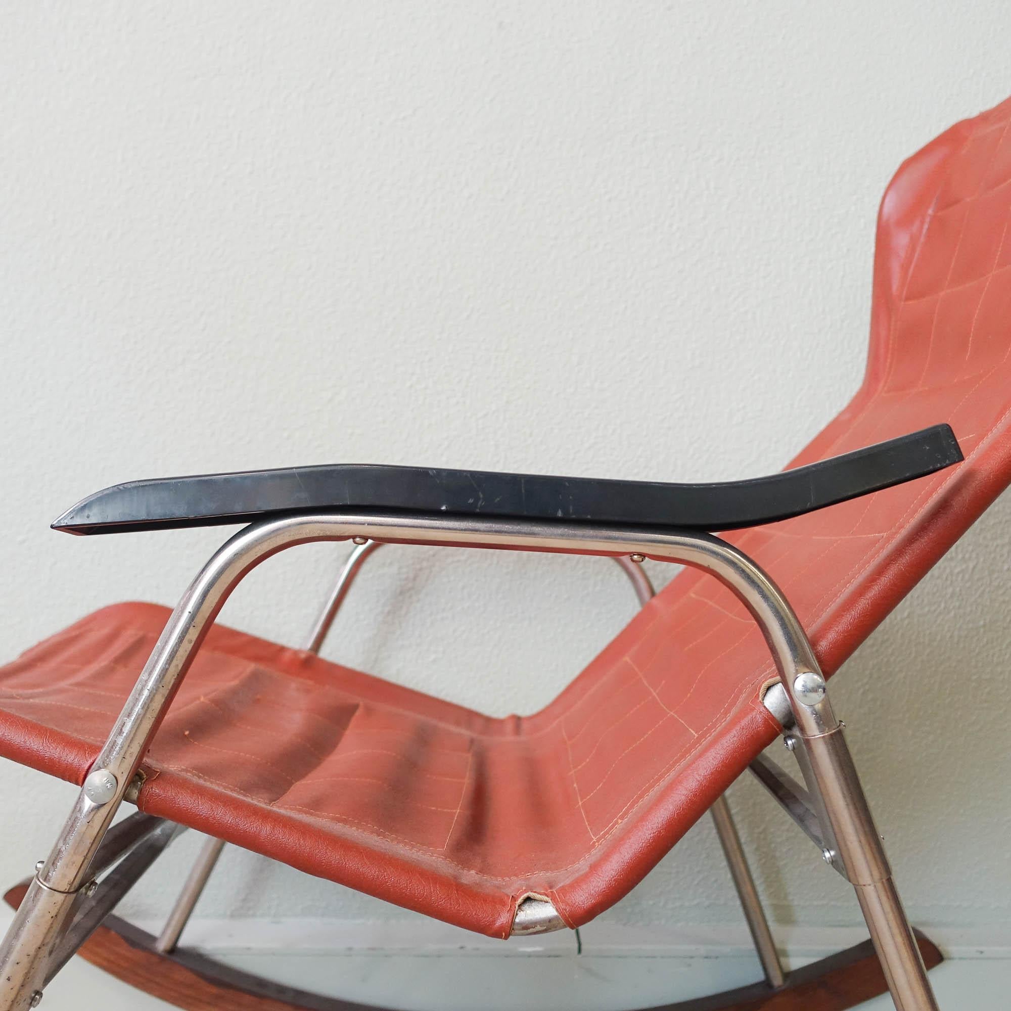 Japanese Foldable Rocking Chair by Takeshi Nii, 1950's at 1stDibs