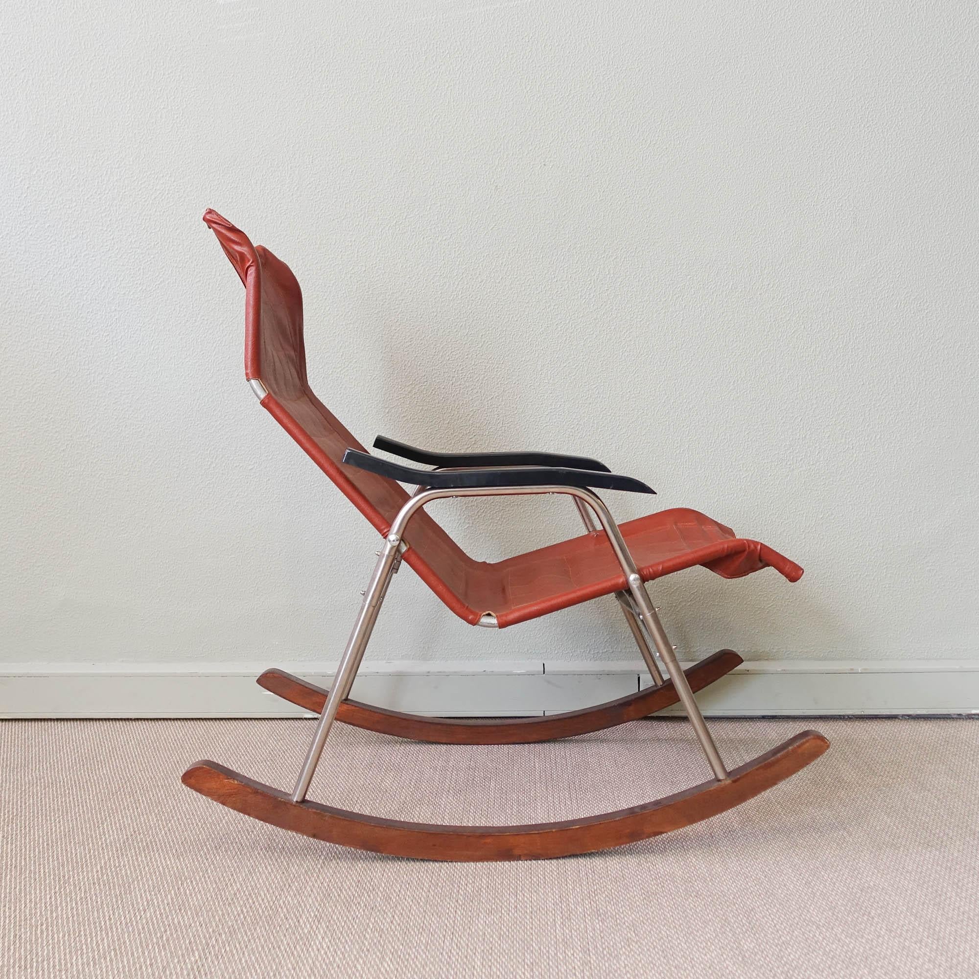 Japanese Foldable Rocking Chair by Takeshi Nii, 1950's at 1stDibs
